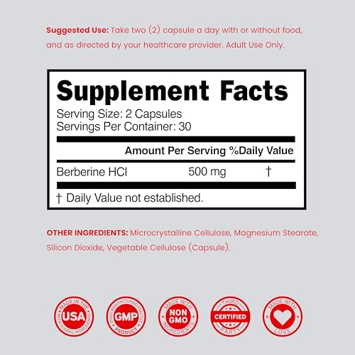 Effective 500mg berberine capsules