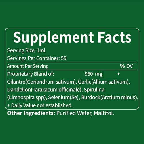 Effective cleanse with cilantro extract