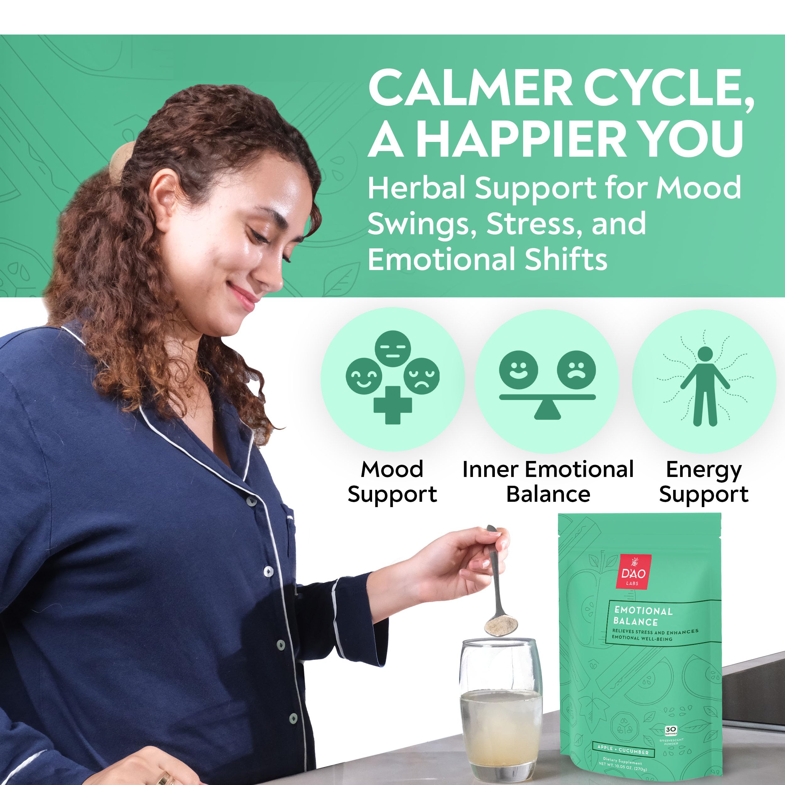 Effervescent apple-cucumber flavour for wellness