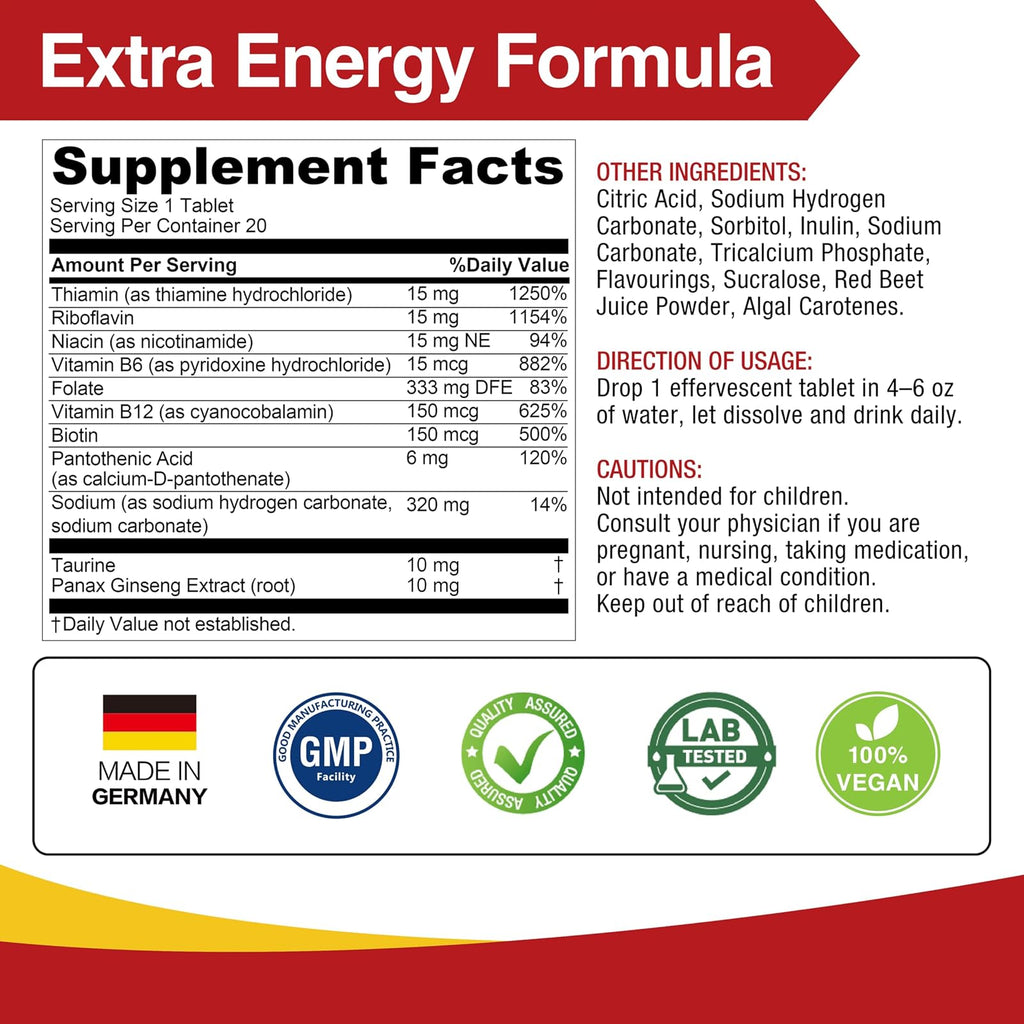 effervescent B vitamins for vitality