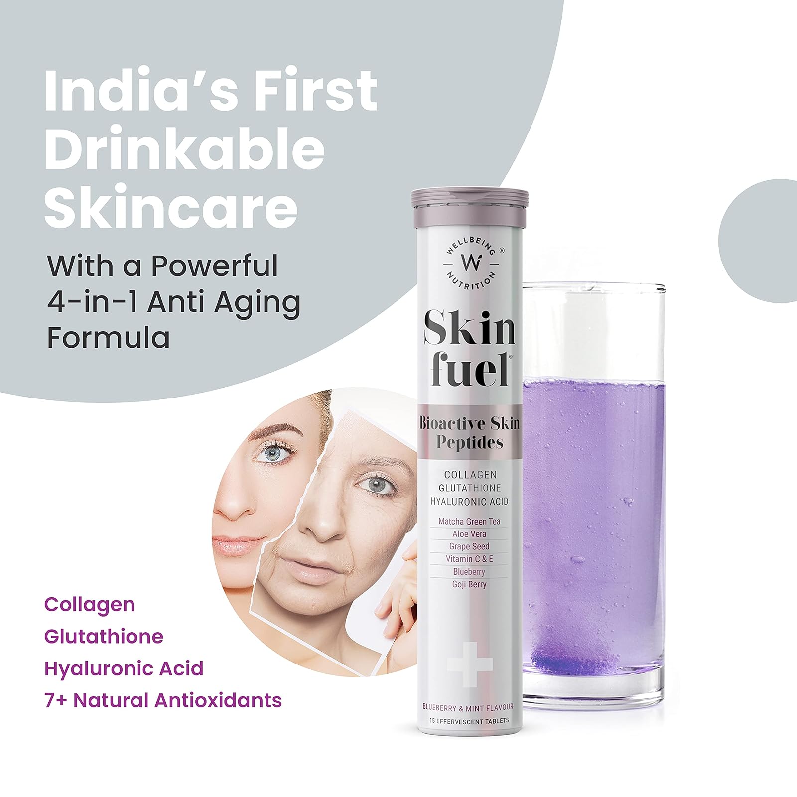 Effervescent collagen beauty supplement