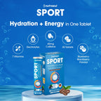 Effervescent electrolyte powder for energy