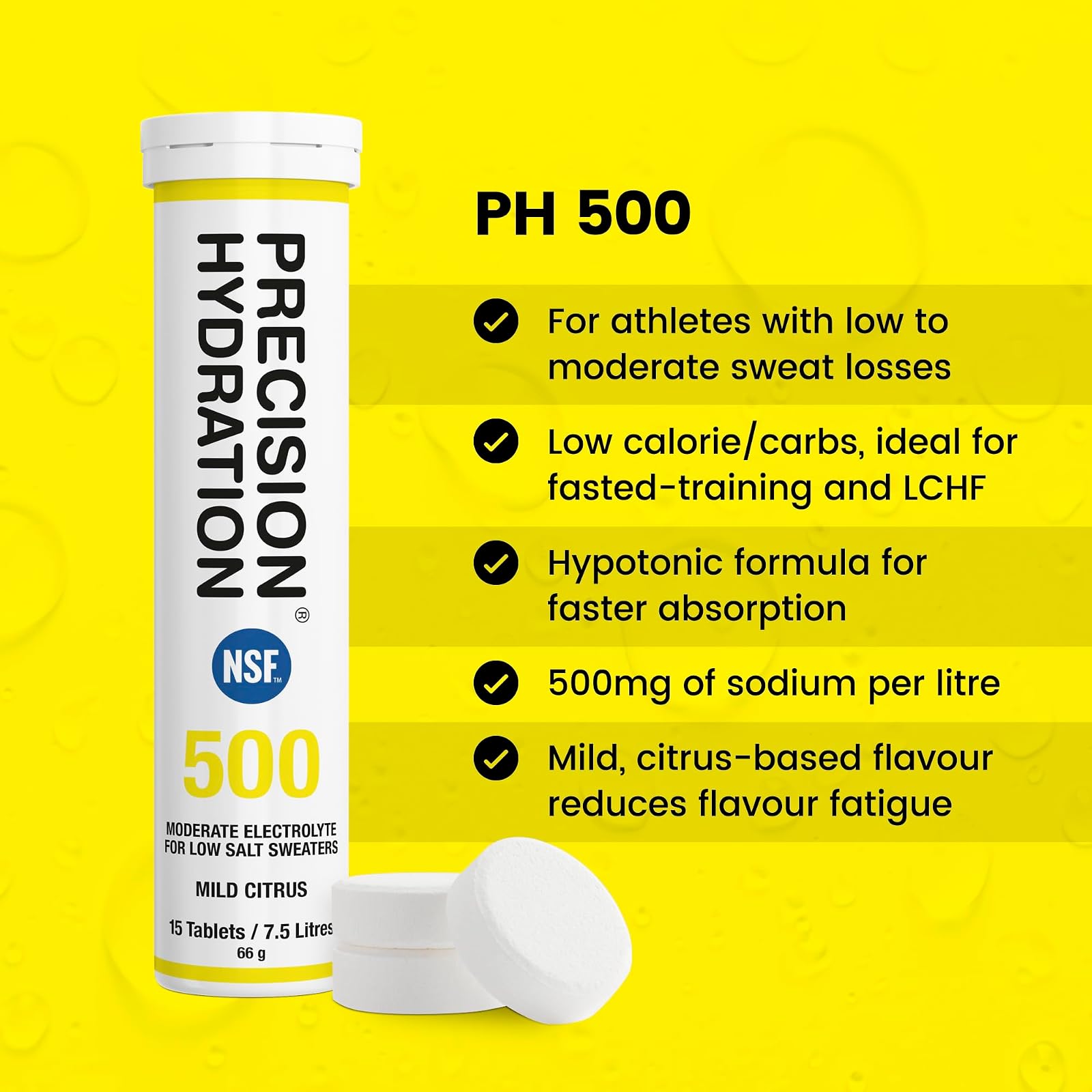 Effervescent electrolyte tablets for sports performance