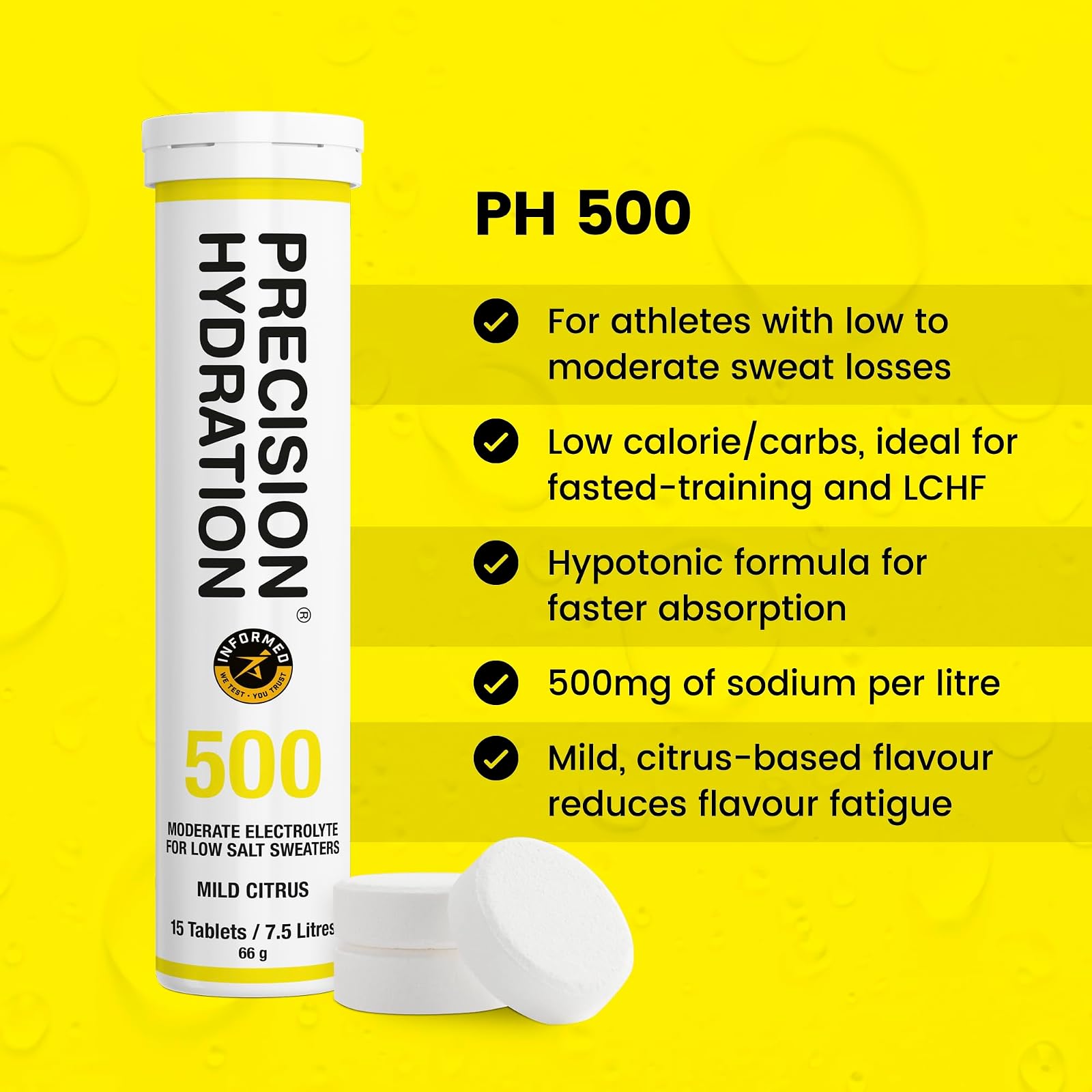 Effervescent electrolyte tablets for sports