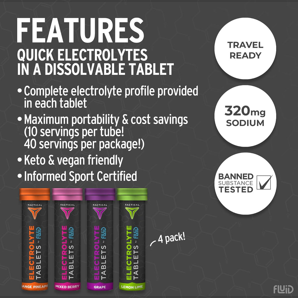 Effervescent electrolyte tablets for sports