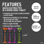 Effervescent electrolyte tablets for sports