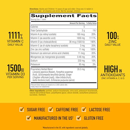 Effervescent immune support tablets Canada