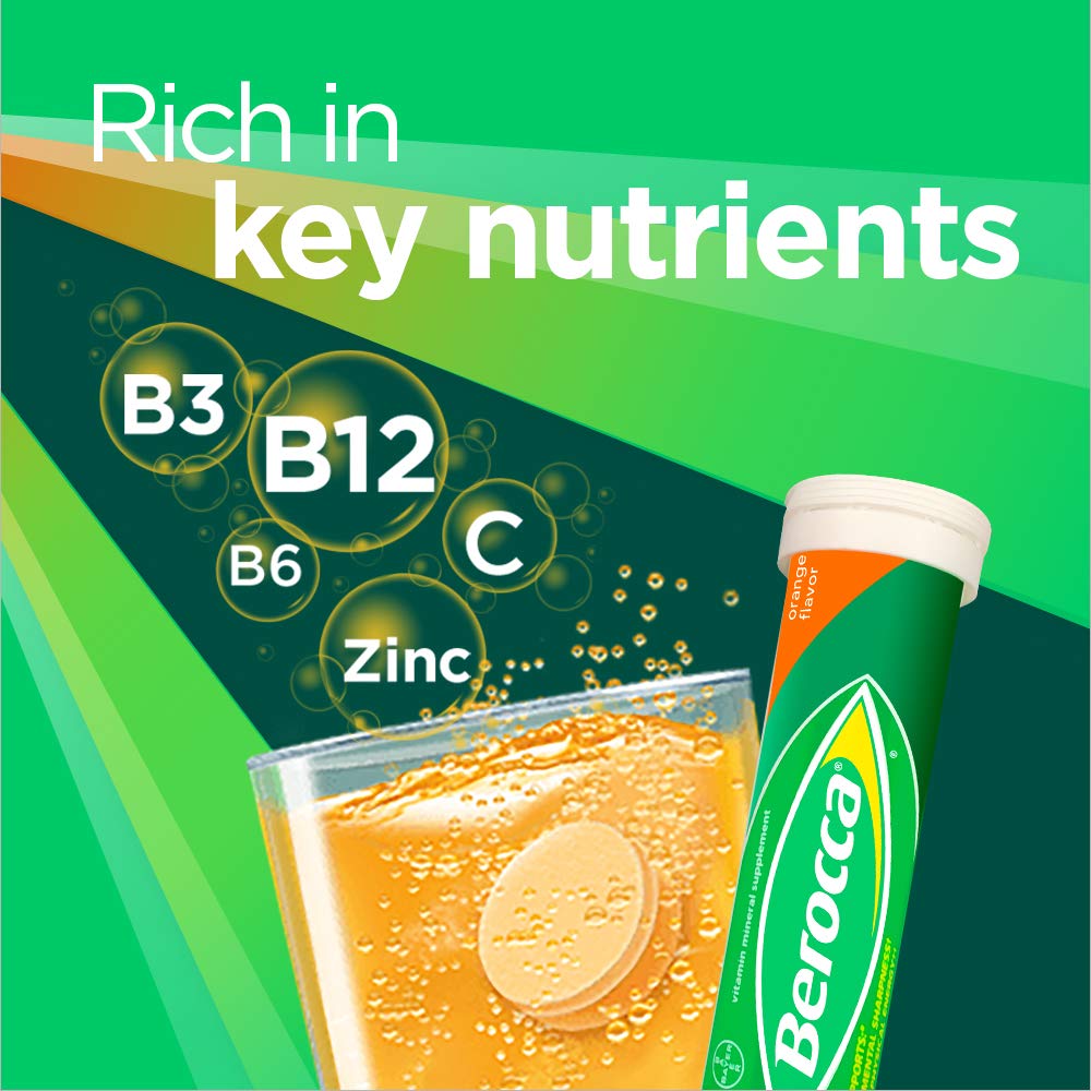 Effervescent orange vitamins for hydration