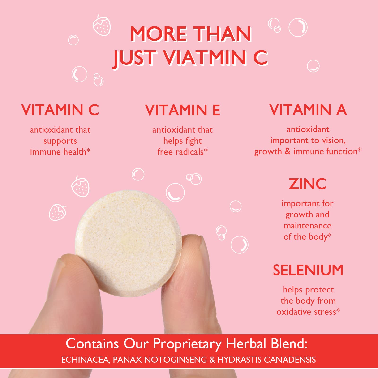 Effervescent tablets for quick absorption