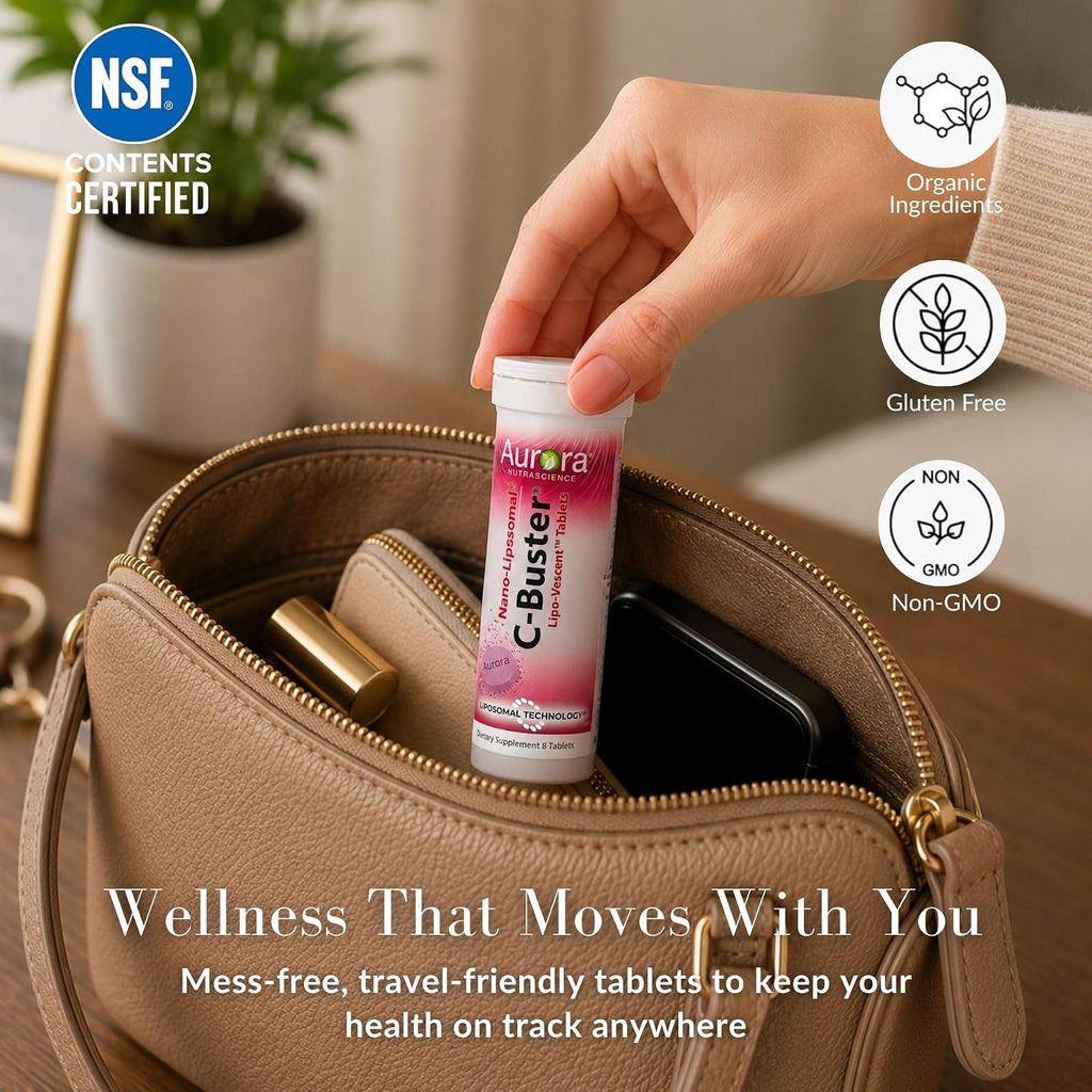 Effervescent vitamin C for energy boost