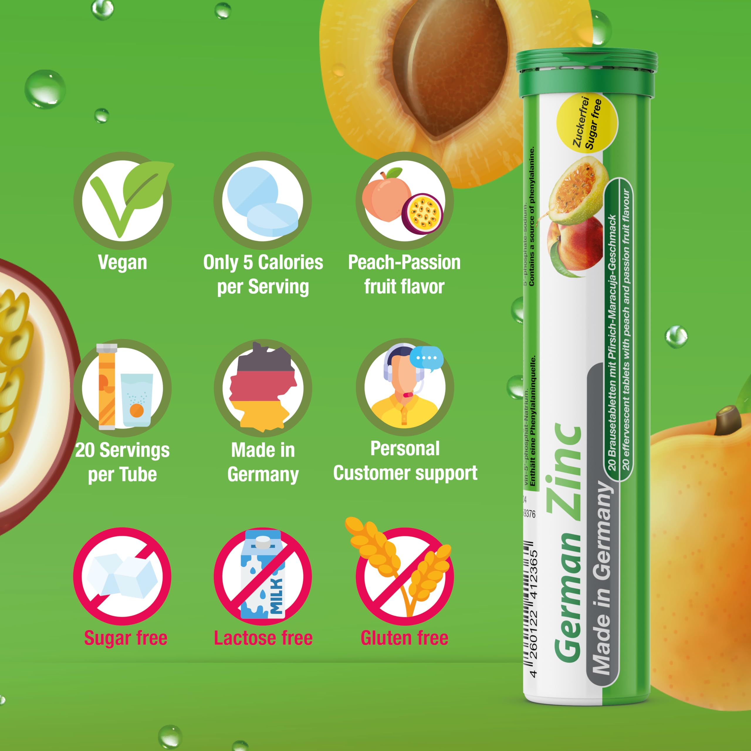 Effervescent zinc for quick absorption