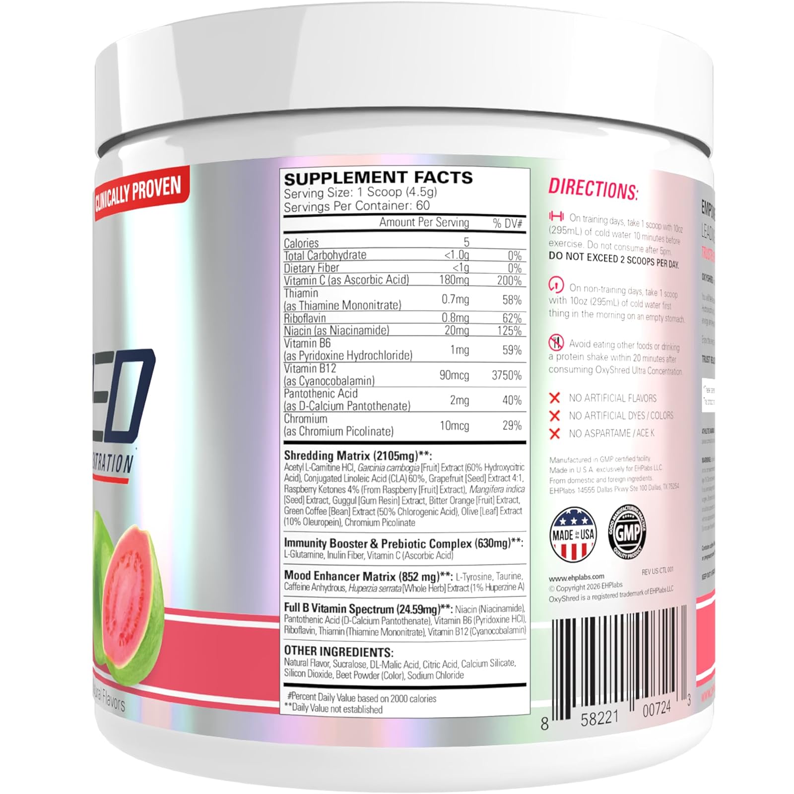 EHP Labs guava pre-workout for muscle support