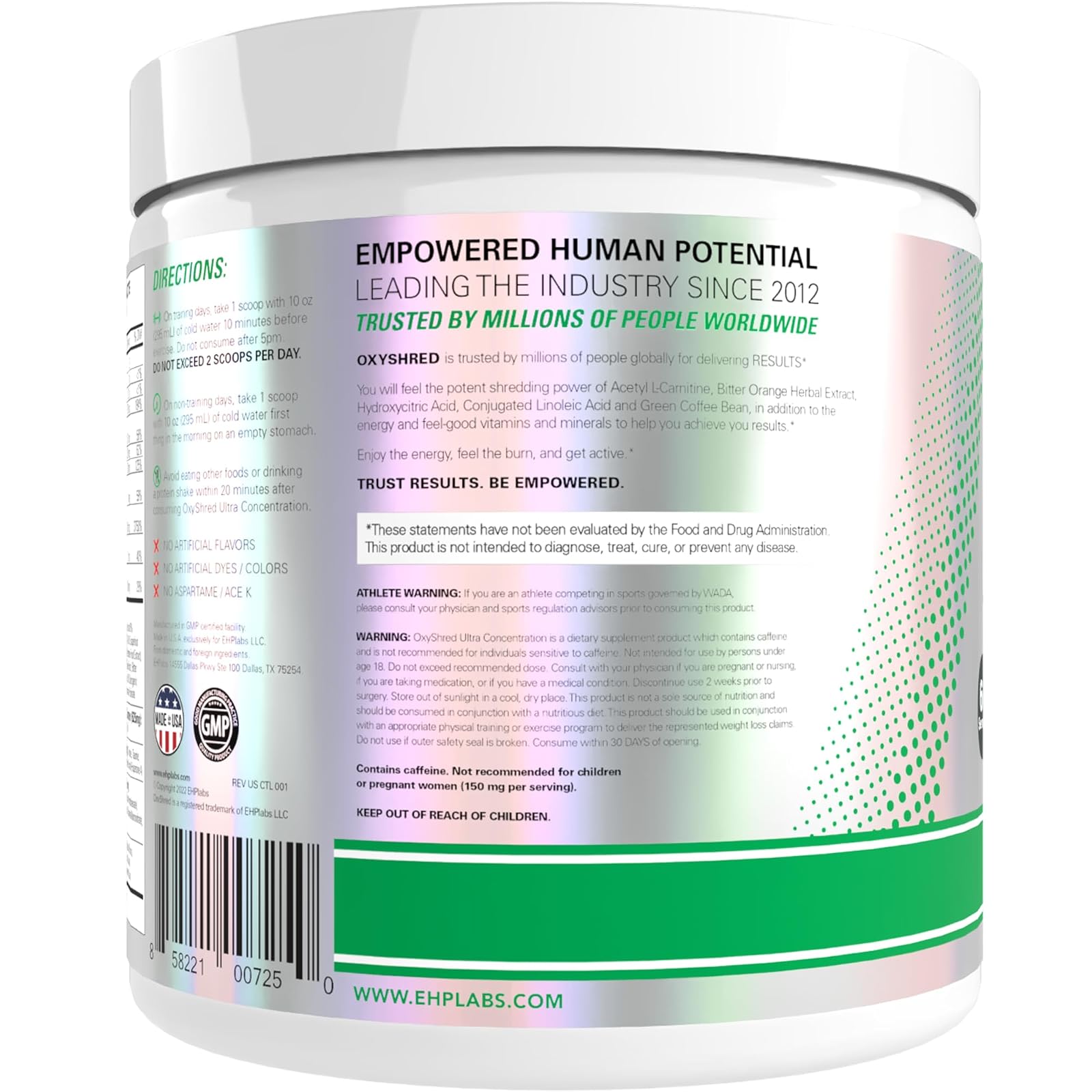 EHP Labs pre-workout for intense training