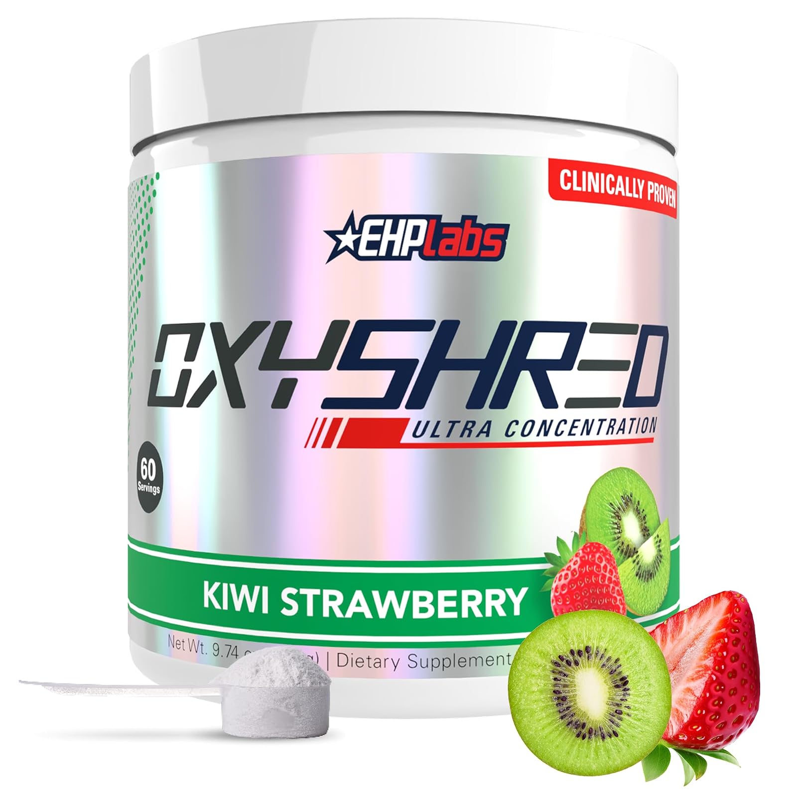 EHP Labs pre-workout powder kiwi strawberry