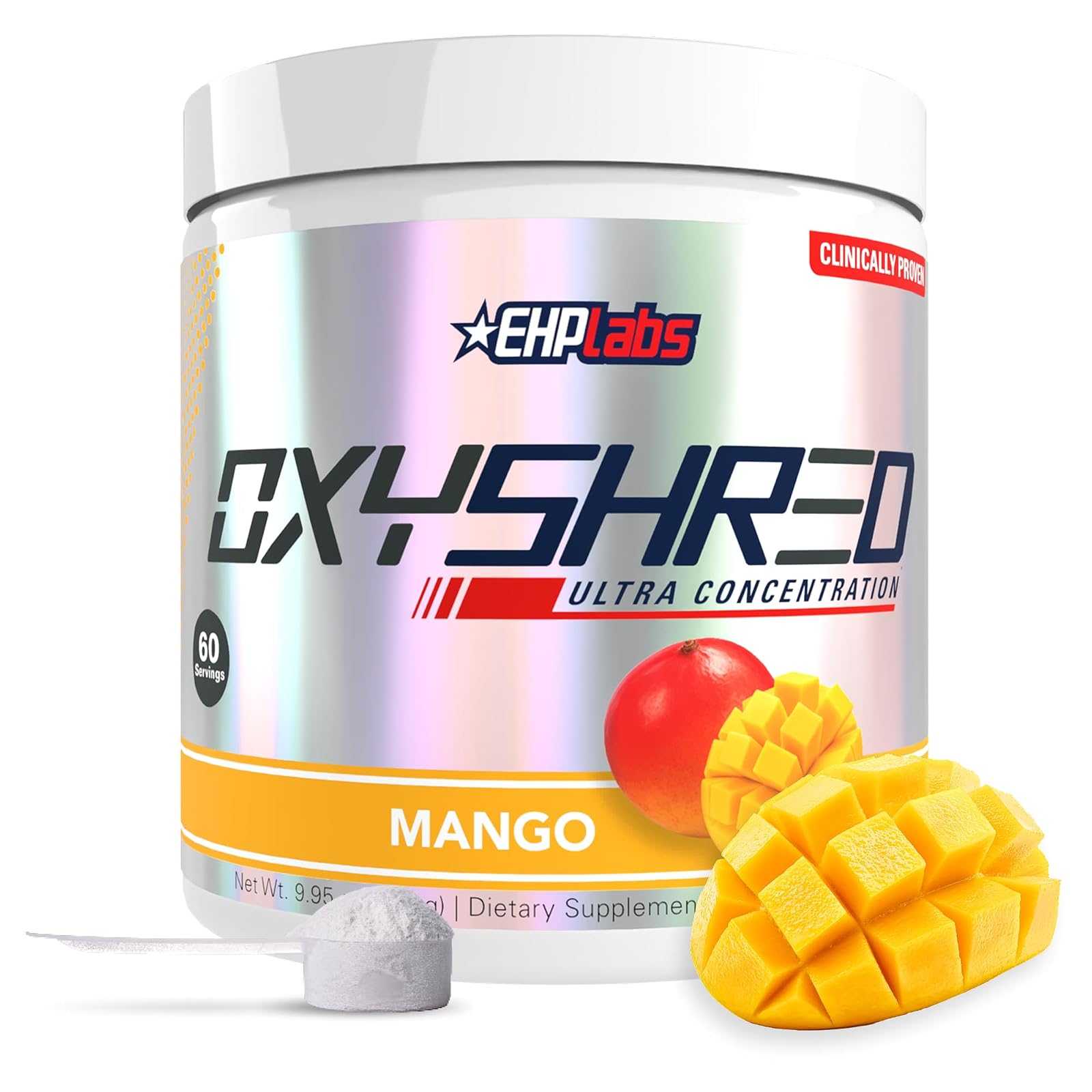 EHP Labs pre-workout powder mango flavour