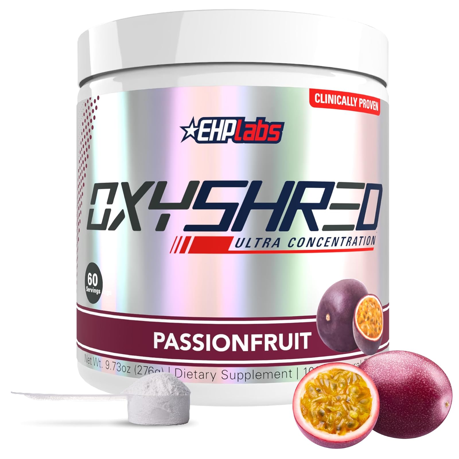 EHP Labs pre-workout powder passionfruit