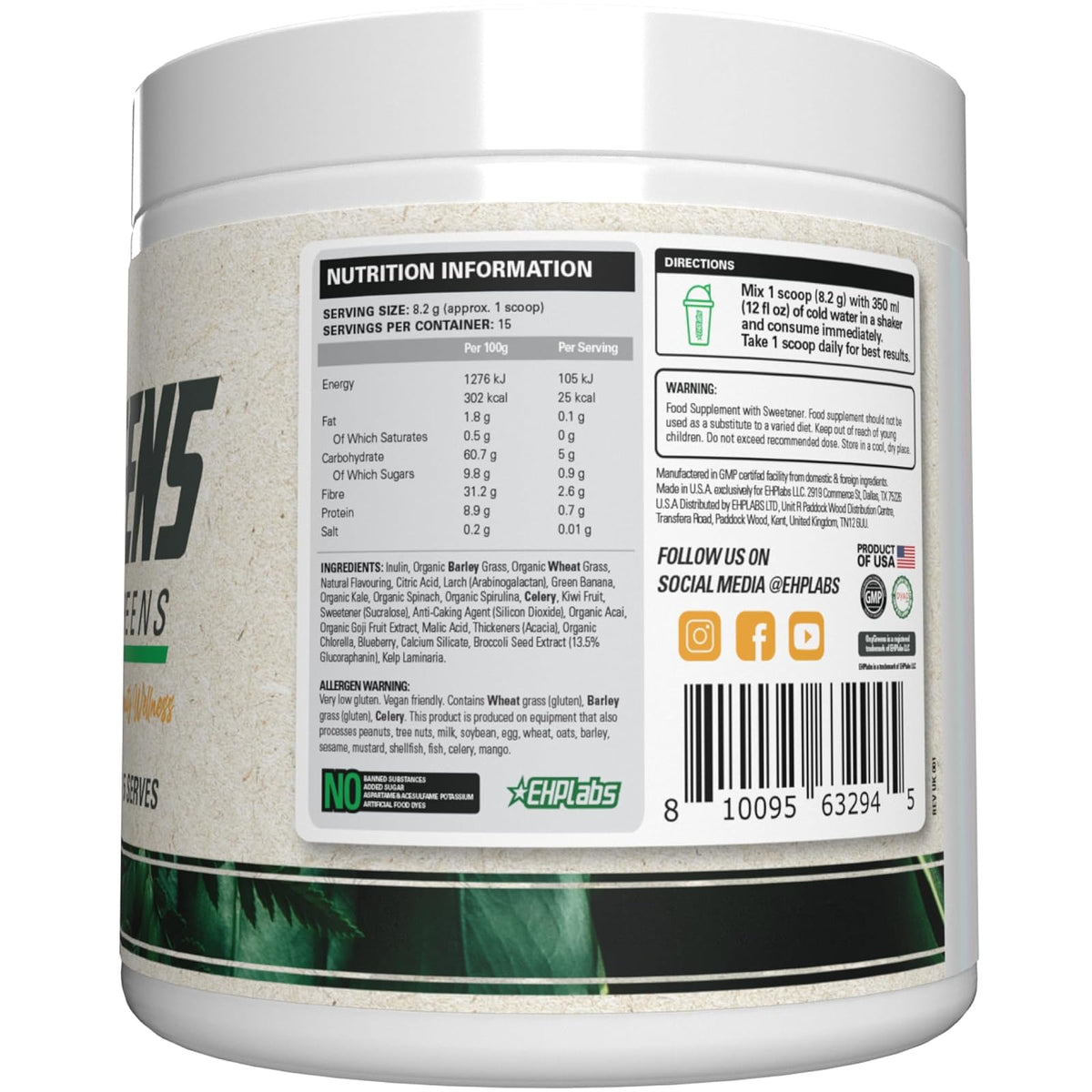 EHP Labs spirulina chlorella supplement