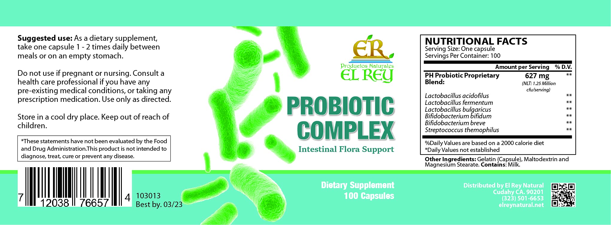 El Rey Probiotic digestive health support