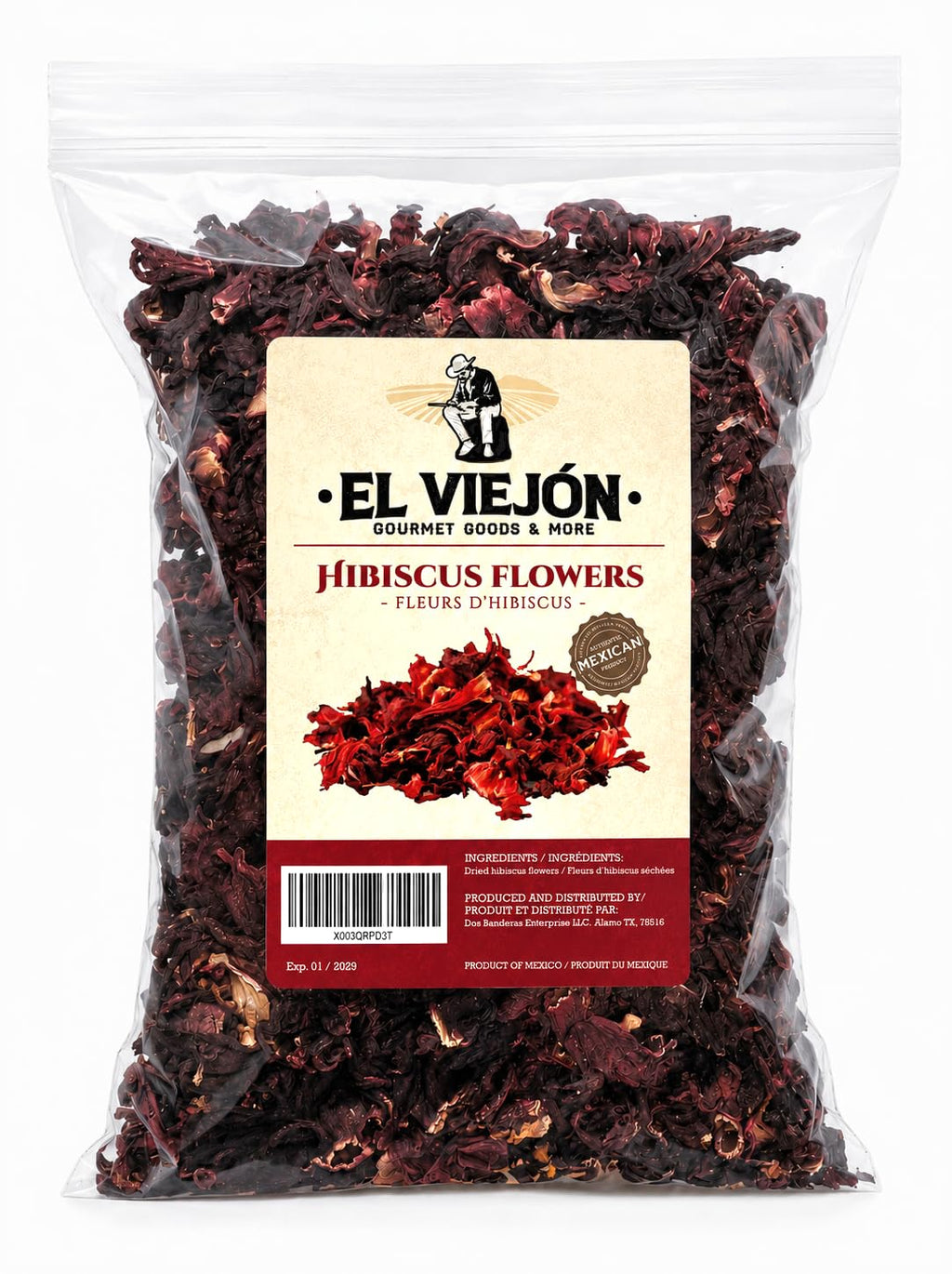 El Viejón dried hibiscus flowers tea