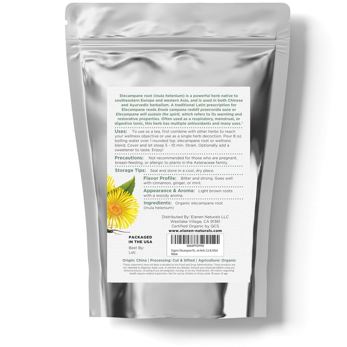Elanden Naturals elecampane root for wellness