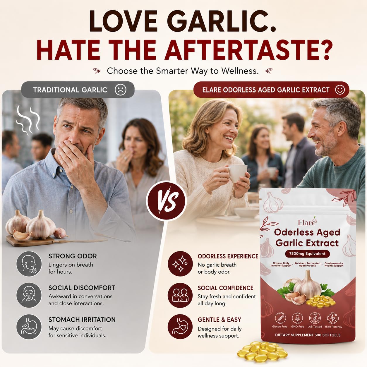 Elare garlic extract antioxidant properties