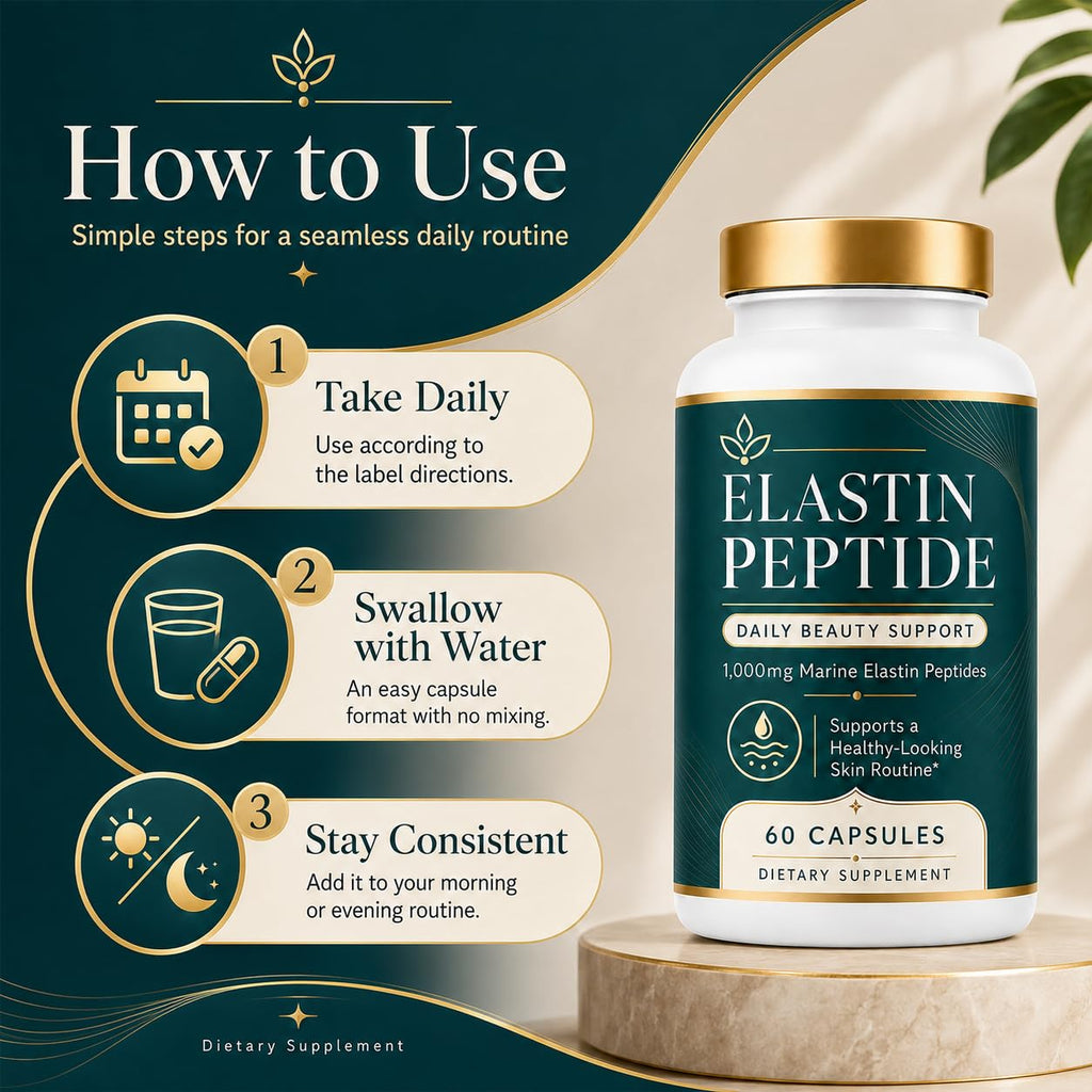 Elastin peptides for healthy hair