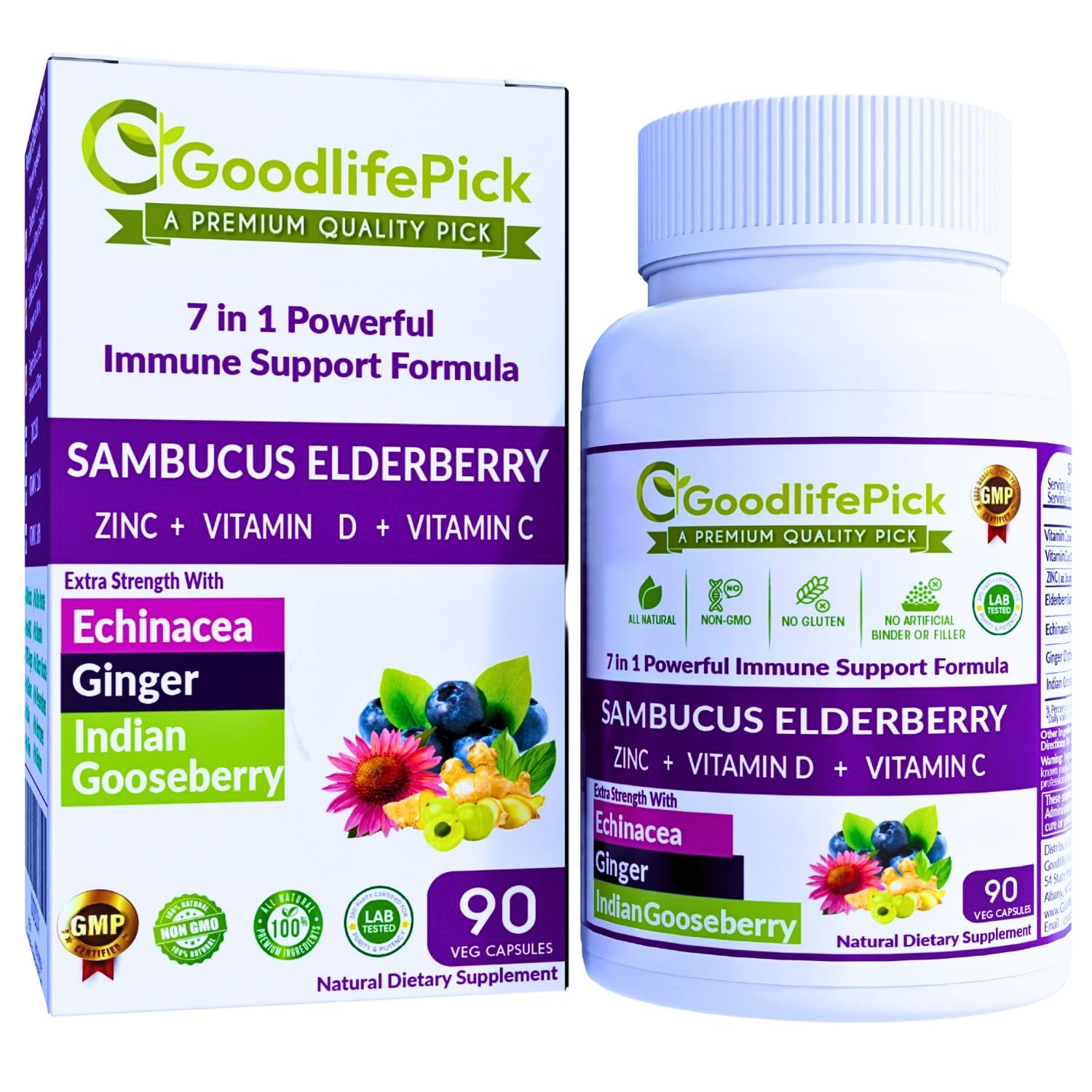 Elderberry 7 in 1 capsules for immunity