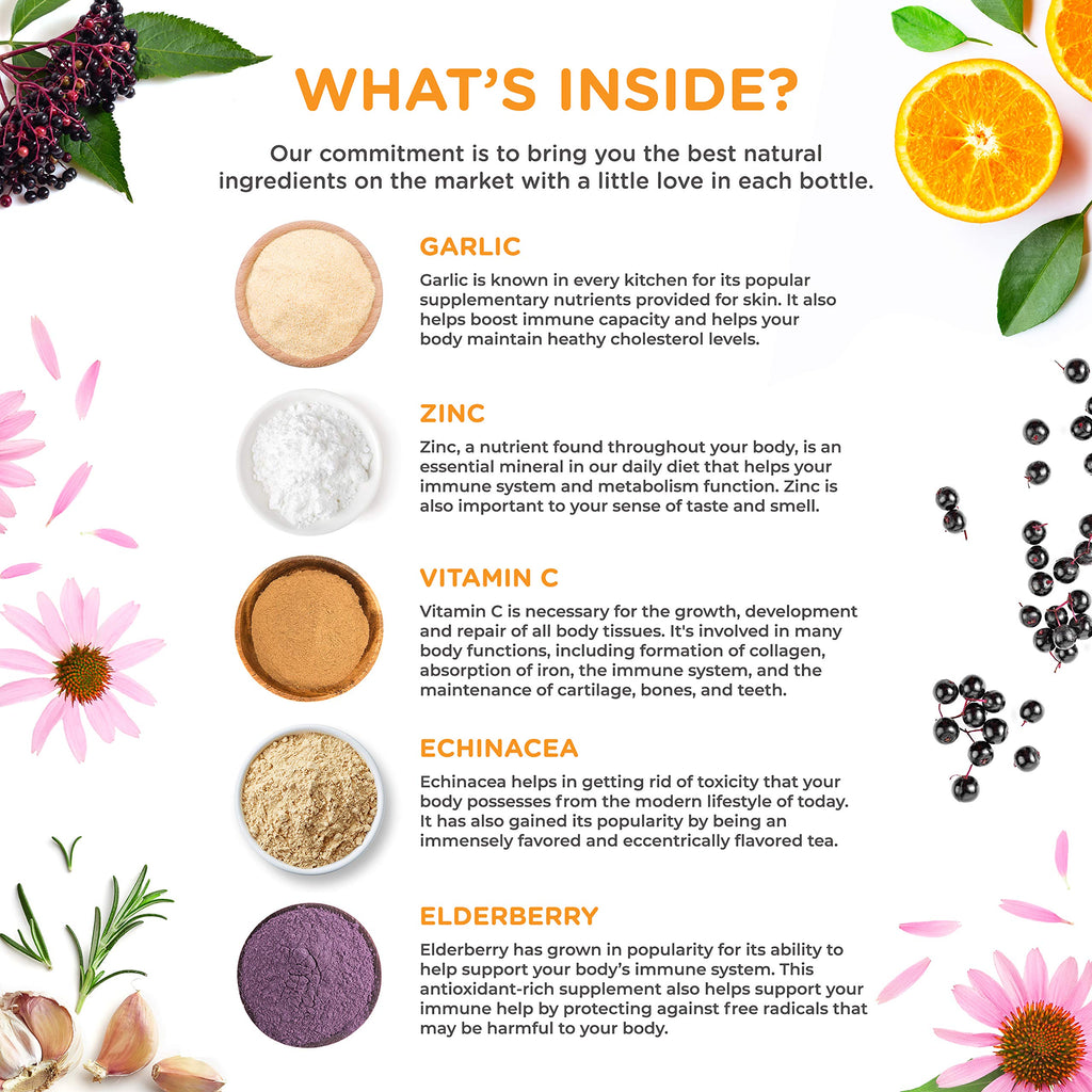 Elderberry and echinacea immune booster