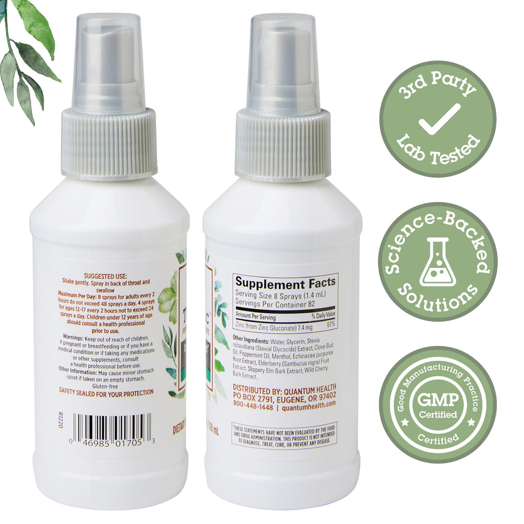 Elderberry and echinacea throat spray