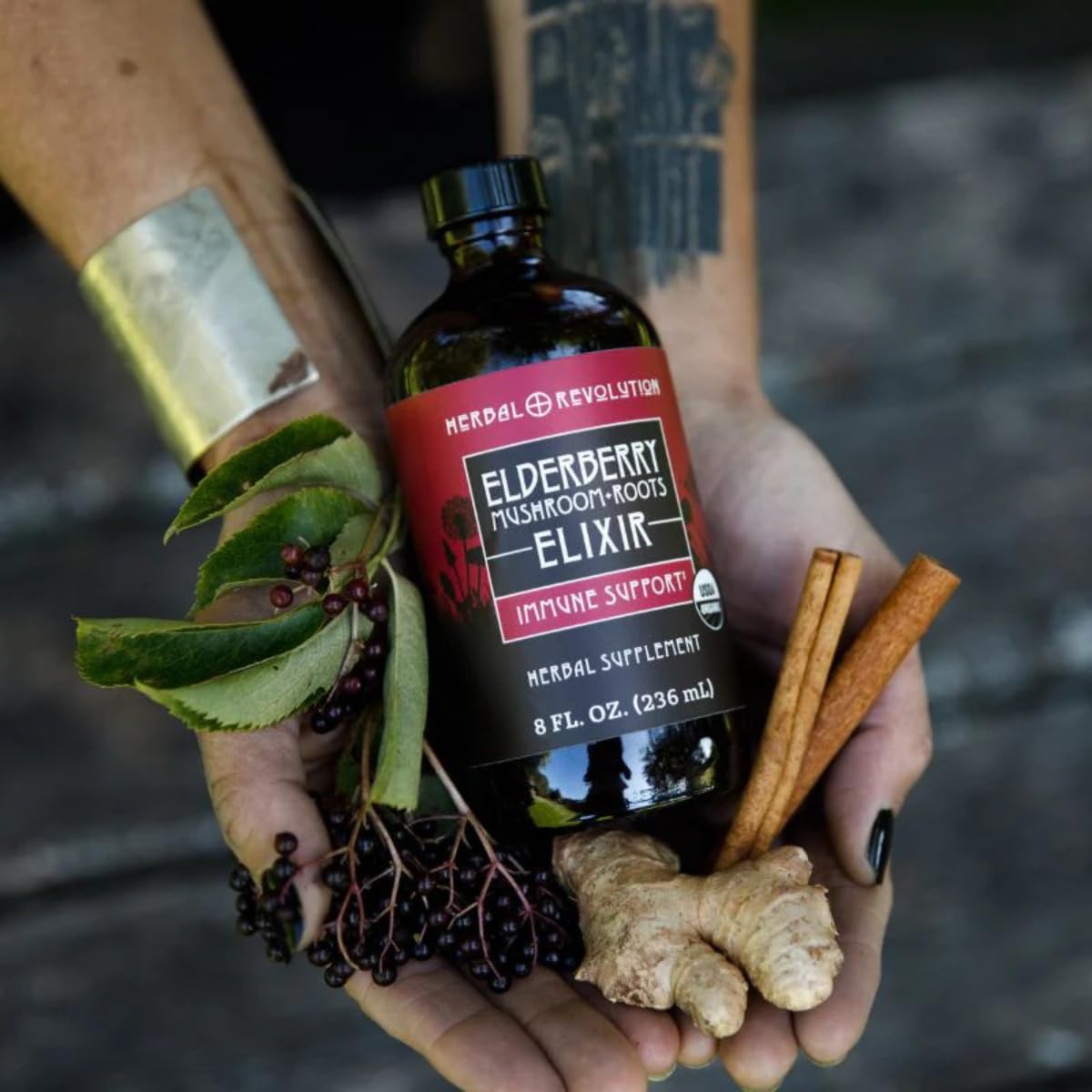 elderberry and ginger health tonic