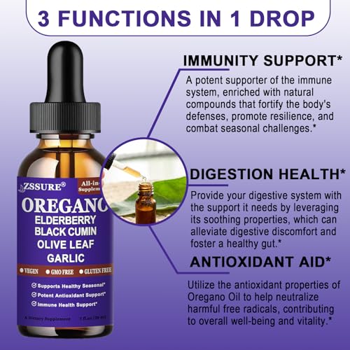 Elderberry and oregano oil blend