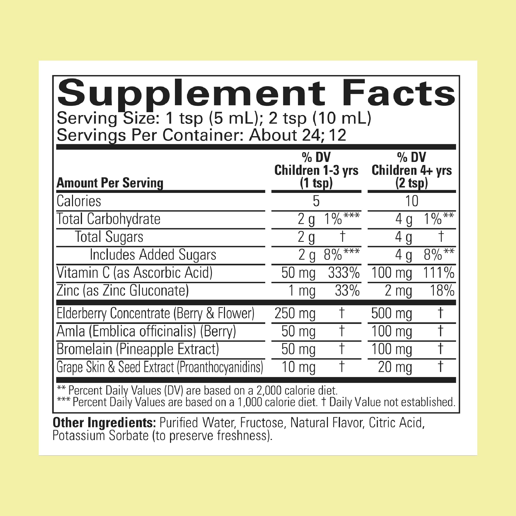 Elderberry and zinc immune booster