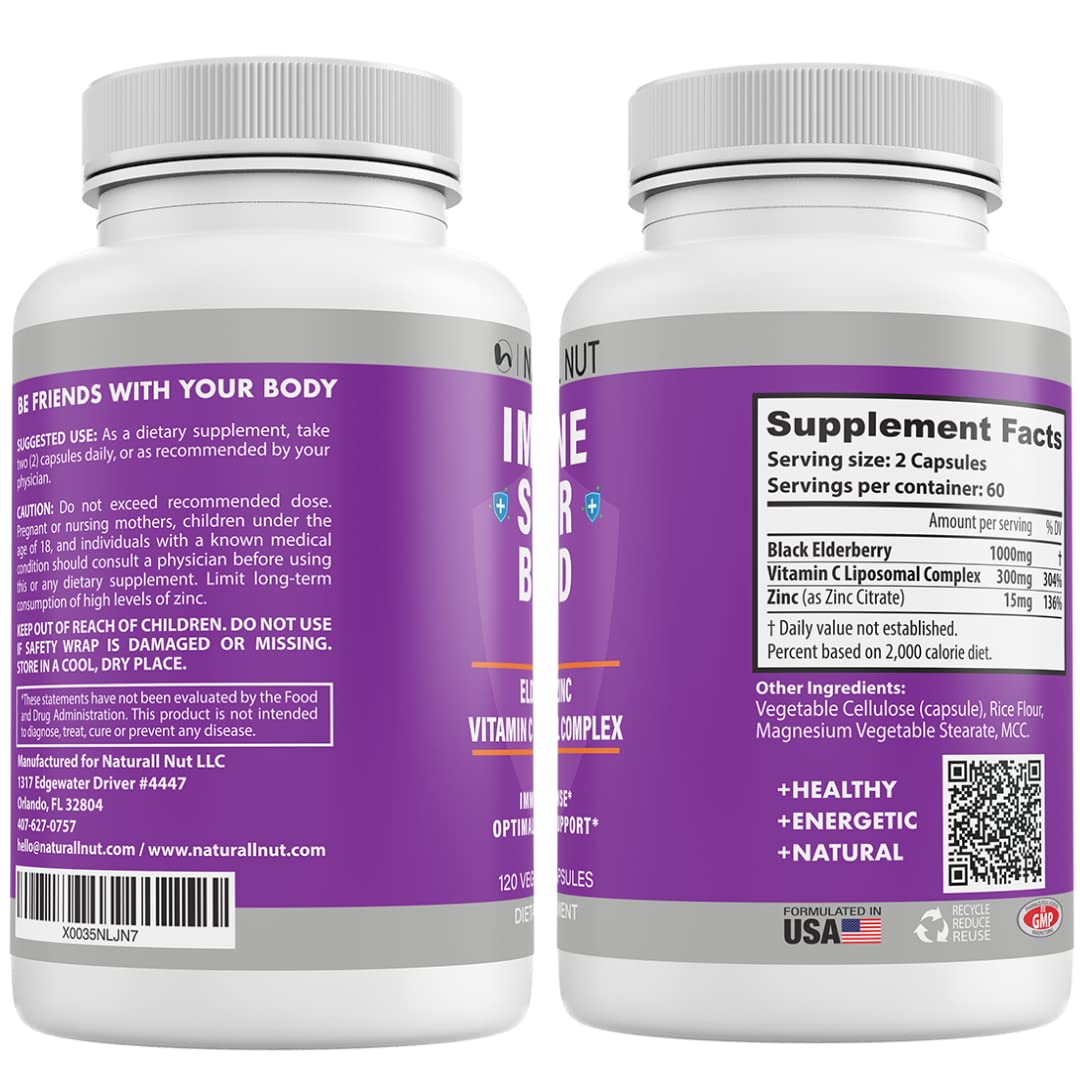 Elderberry benefits in vegan capsules
