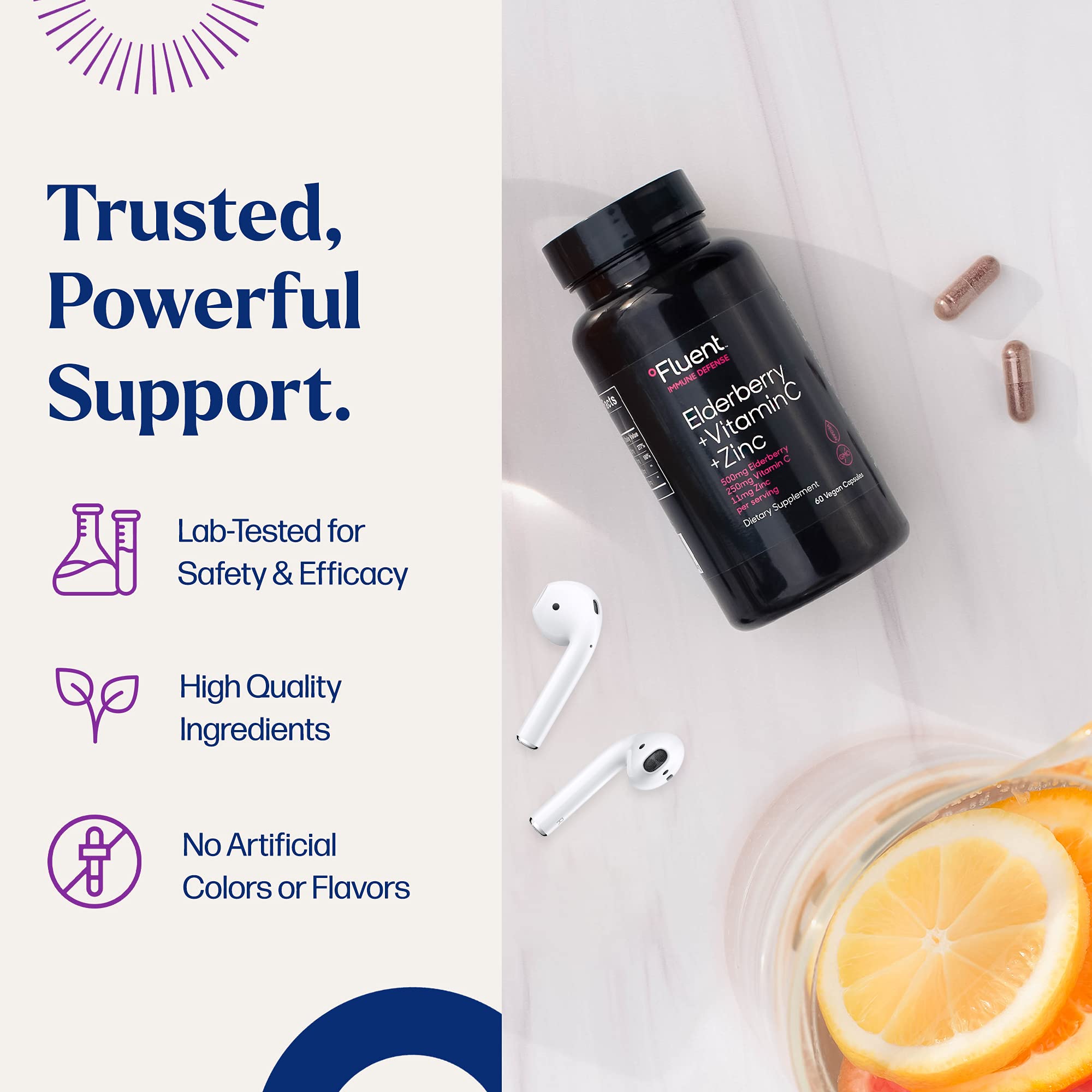 Elderberry capsules for cold prevention