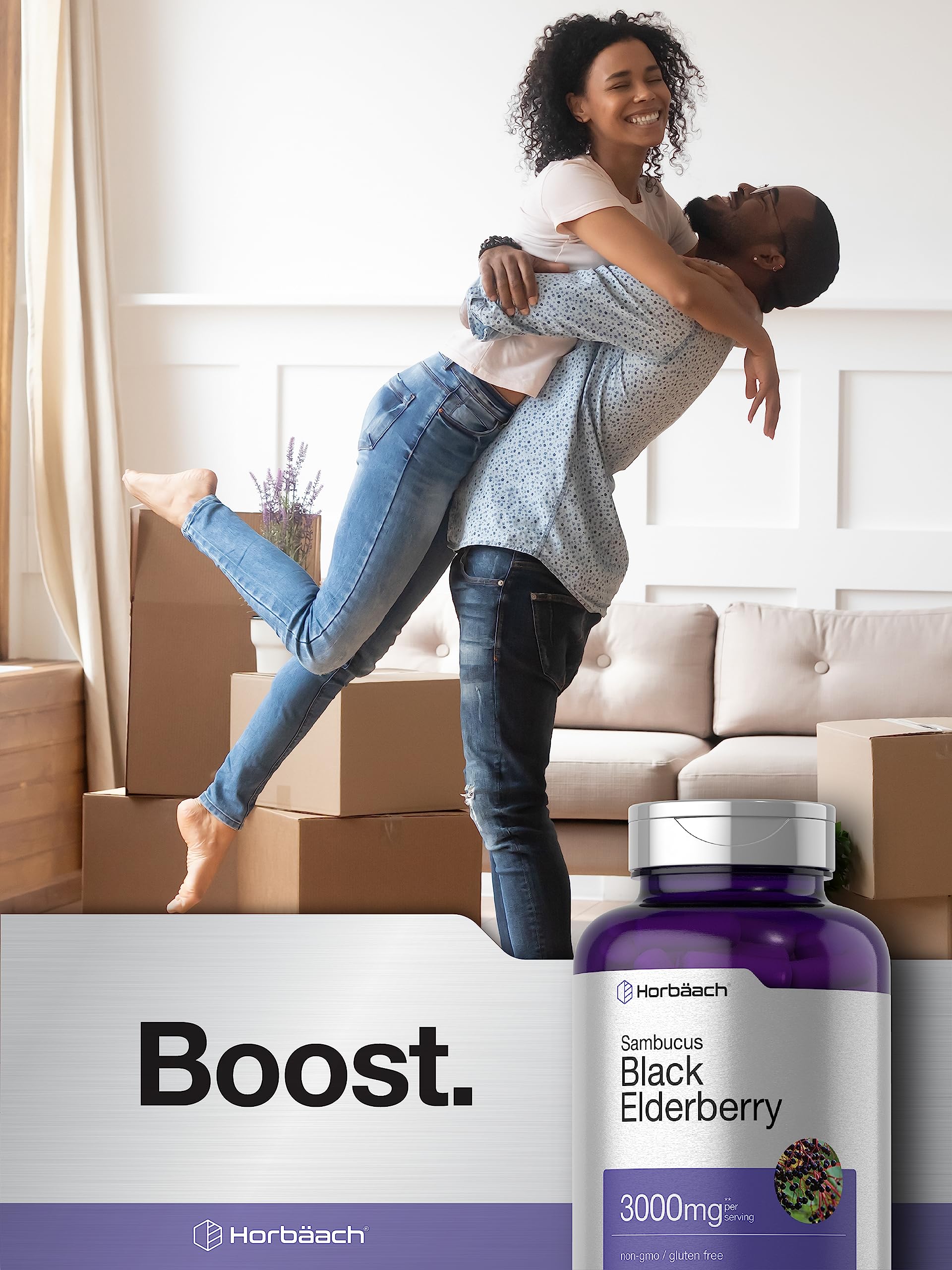 Elderberry capsules for family health