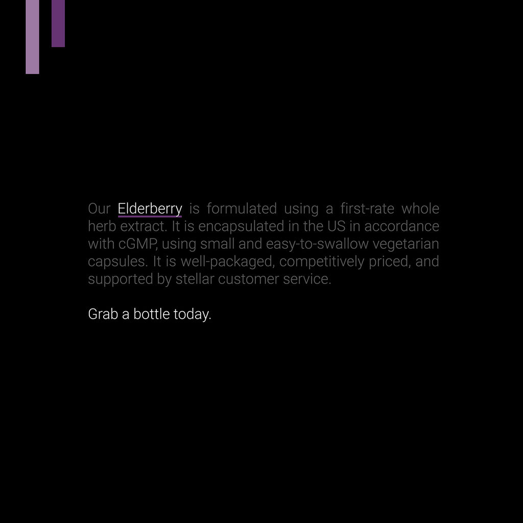 Elderberry capsules for immune boost