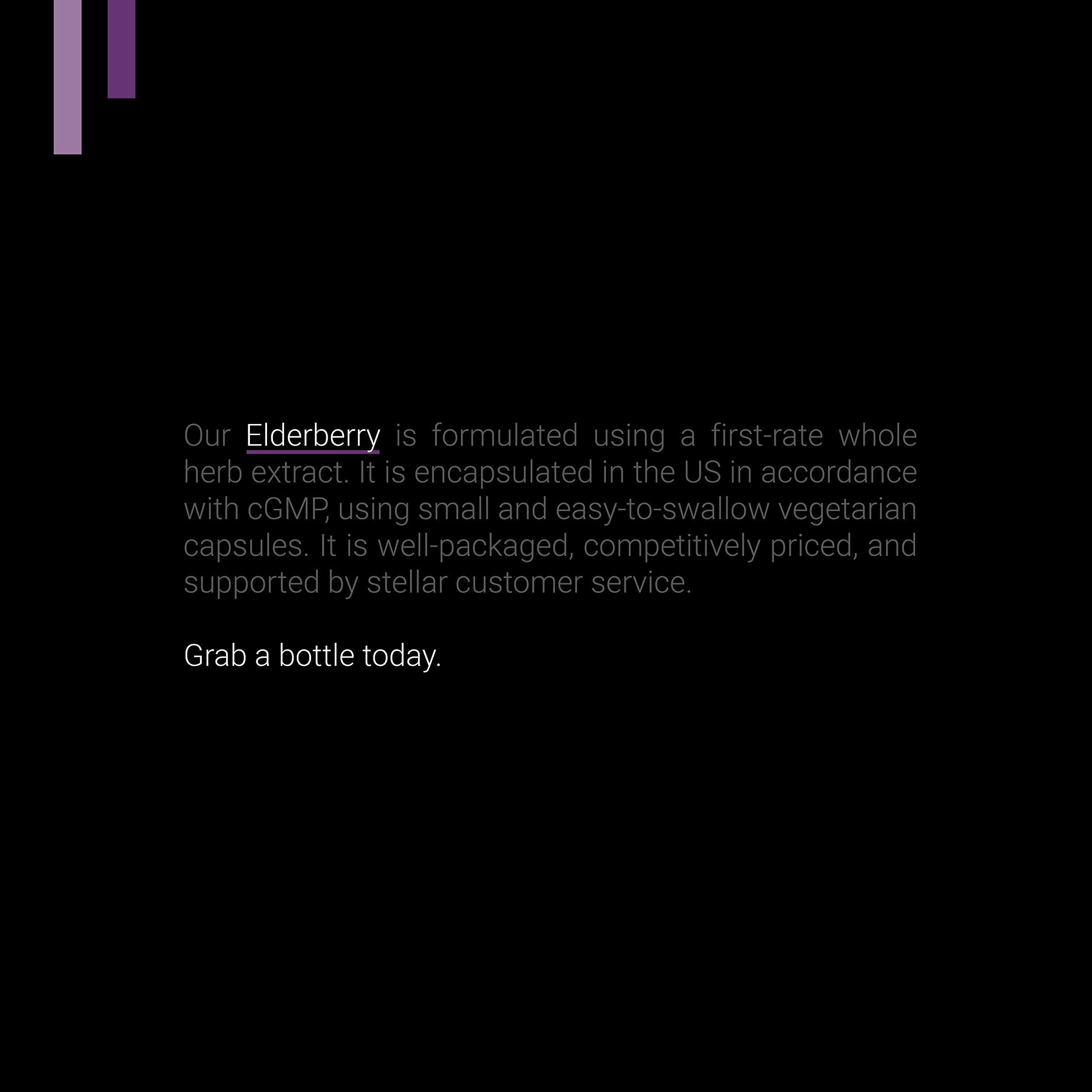 Elderberry capsules for immune boost