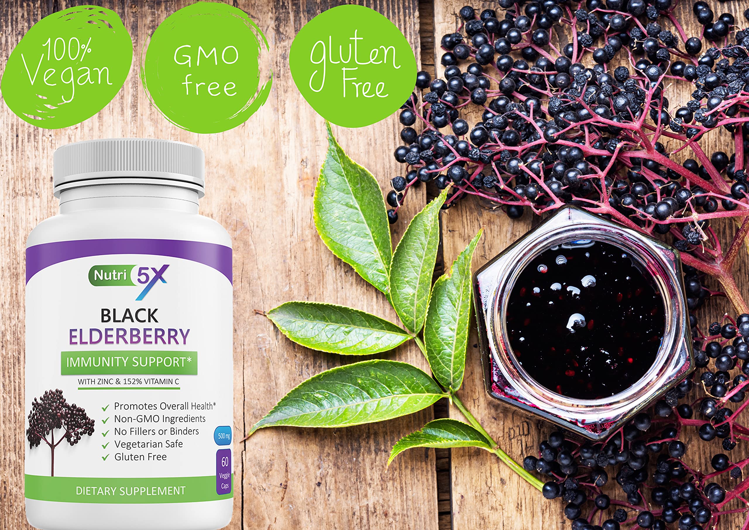 Elderberry capsules for immune defence