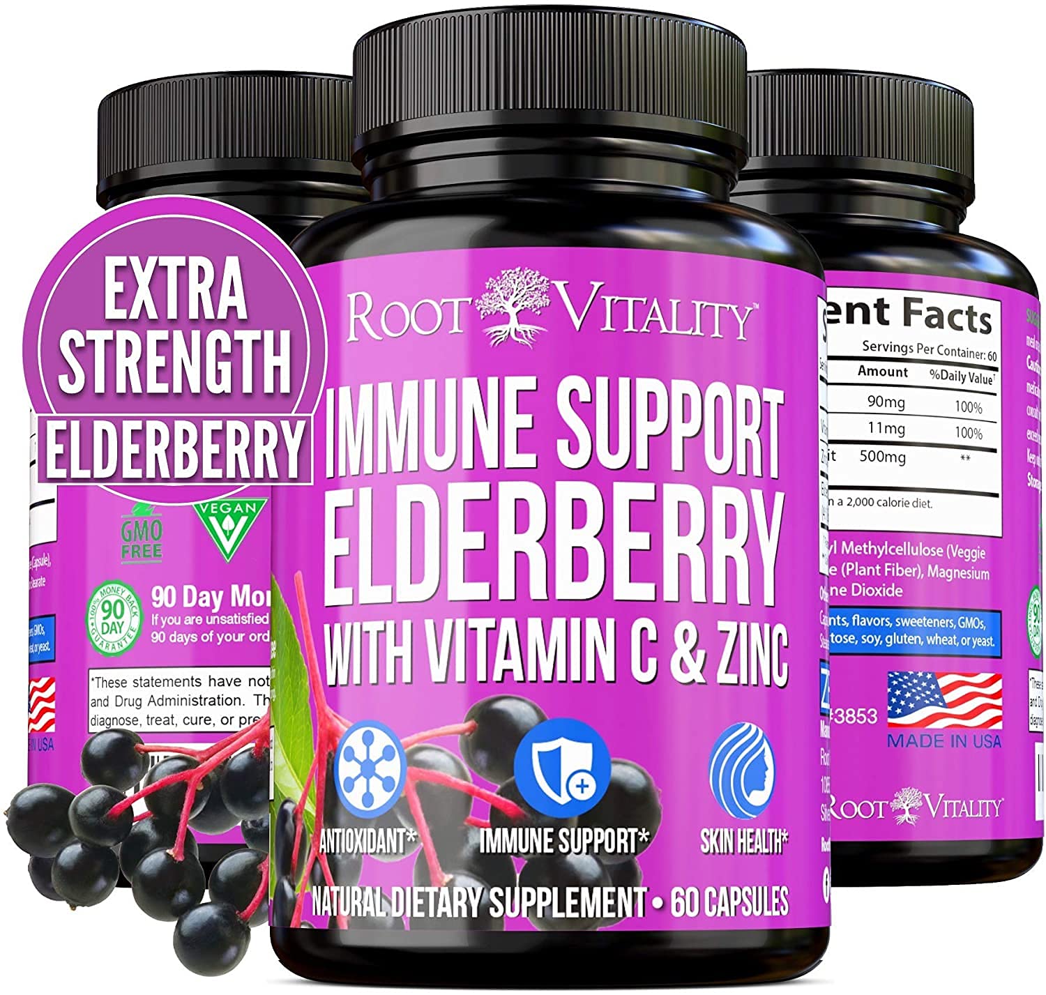 Elderberry capsules for immune support