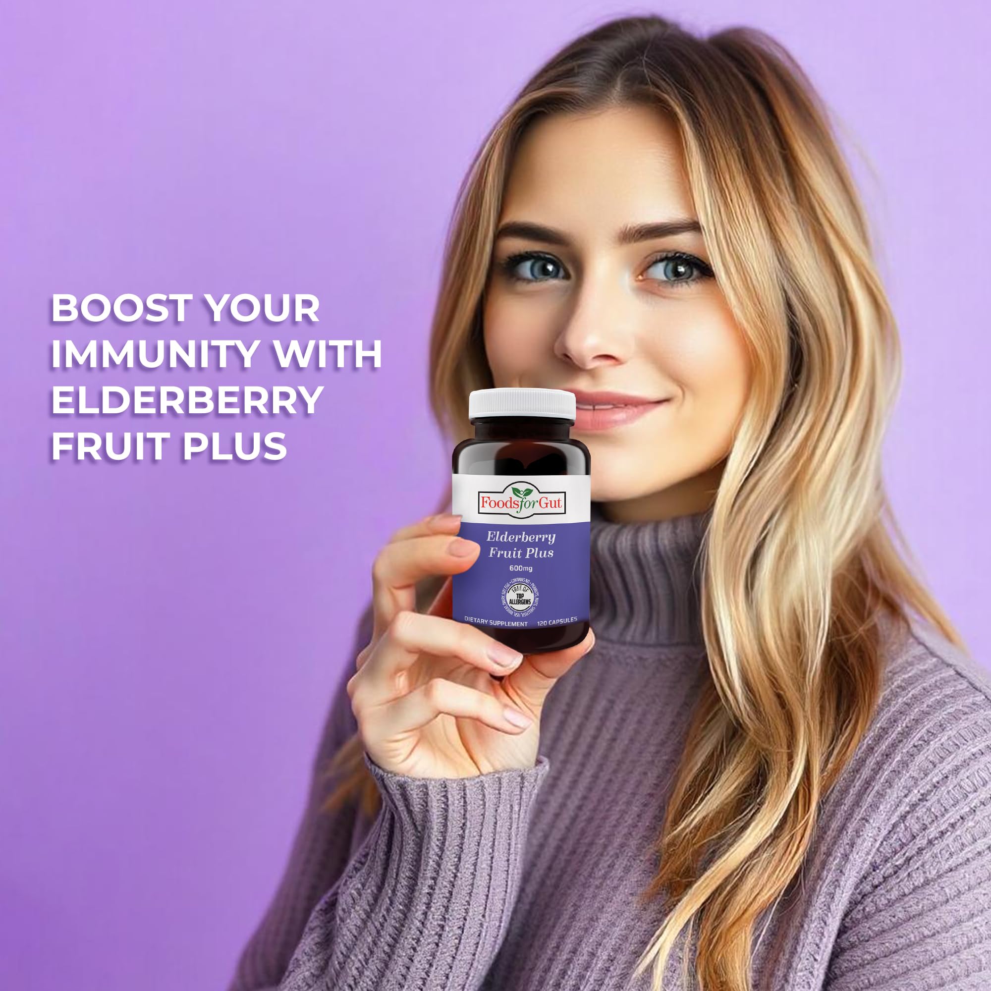 Elderberry capsules for natural energy
