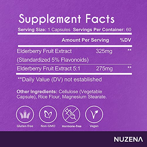 Elderberry capsules for natural energy