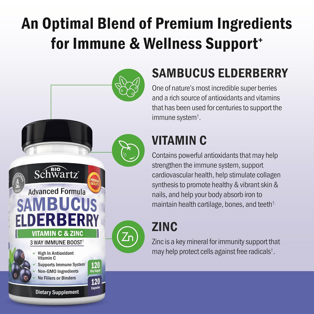 Elderberry capsules for seasonal health
