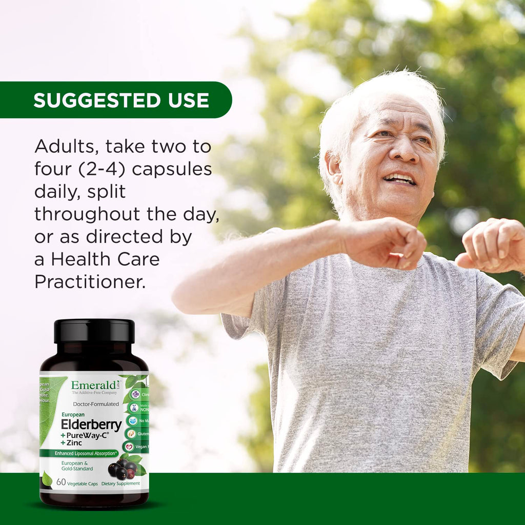 Elderberry capsules for seasonal health