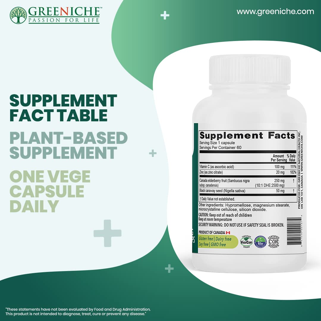 Elderberry capsules for seasonal support