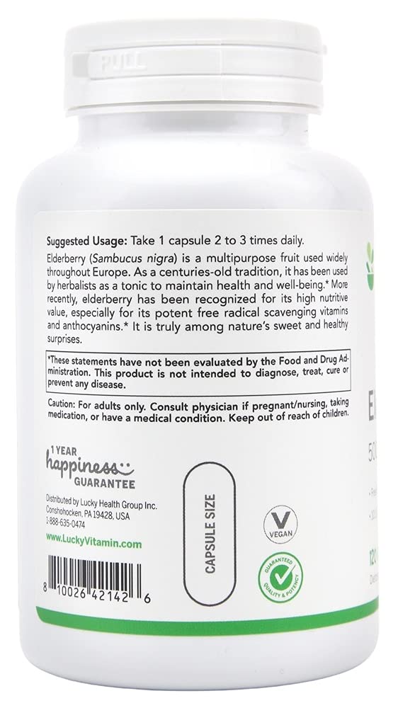 Elderberry capsules for seasonal wellness