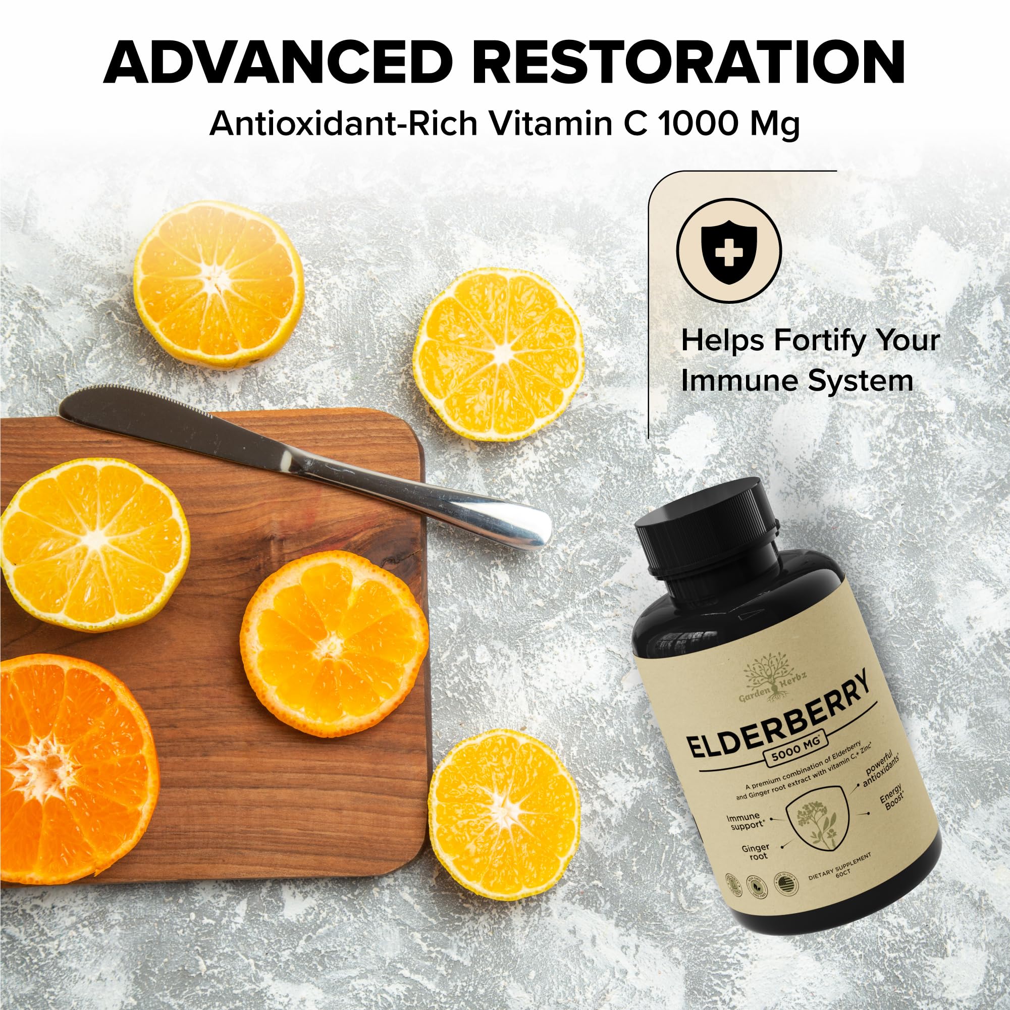 Elderberry capsules for seasonal wellness