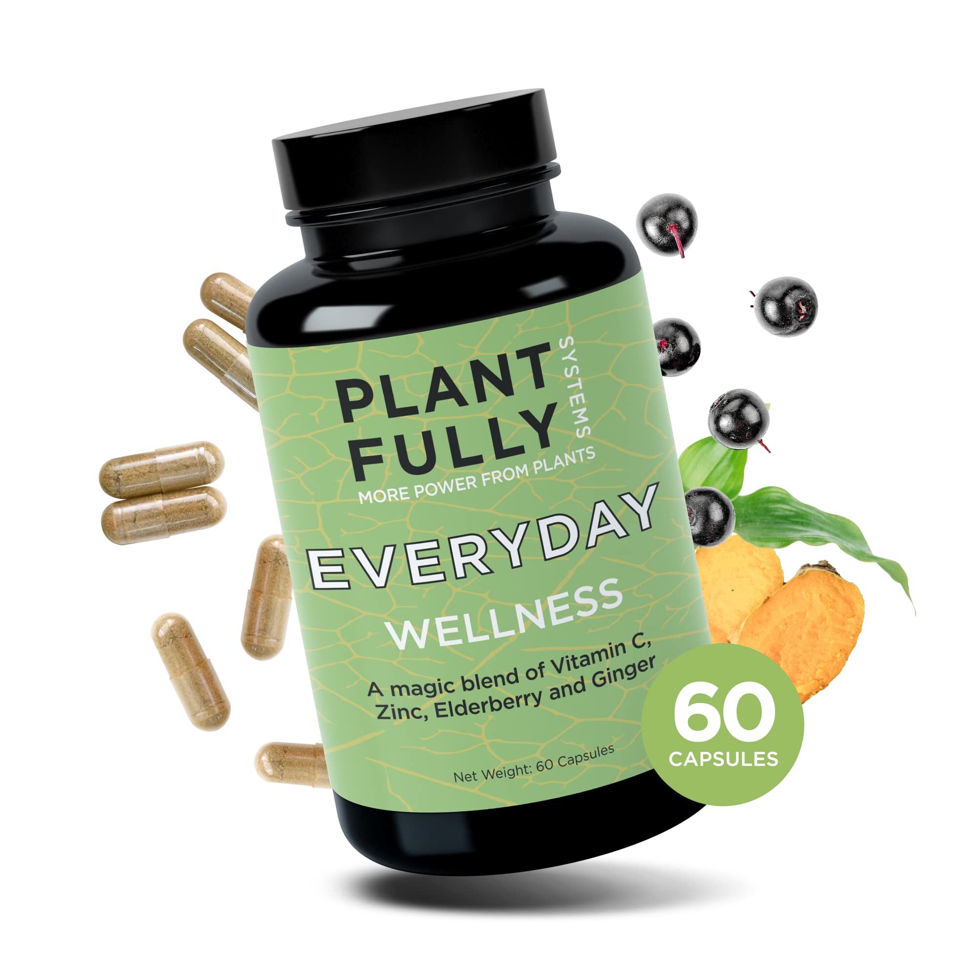 elderberry capsules with ginger and vitamin C