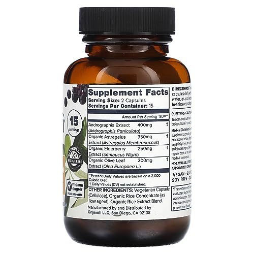 Elderberry capsules with herbal extracts