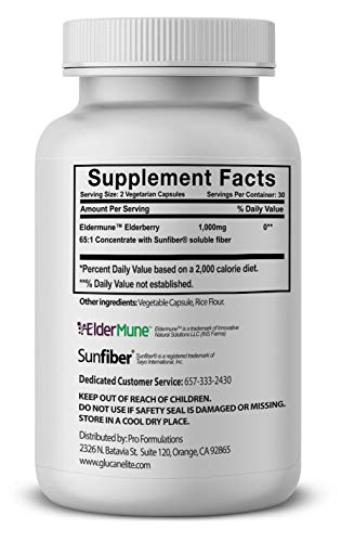 Elderberry capsules with no artificial ingredients