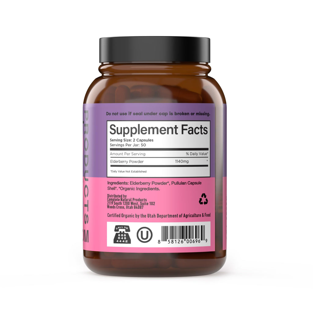 Elderberry capsules with no fillers